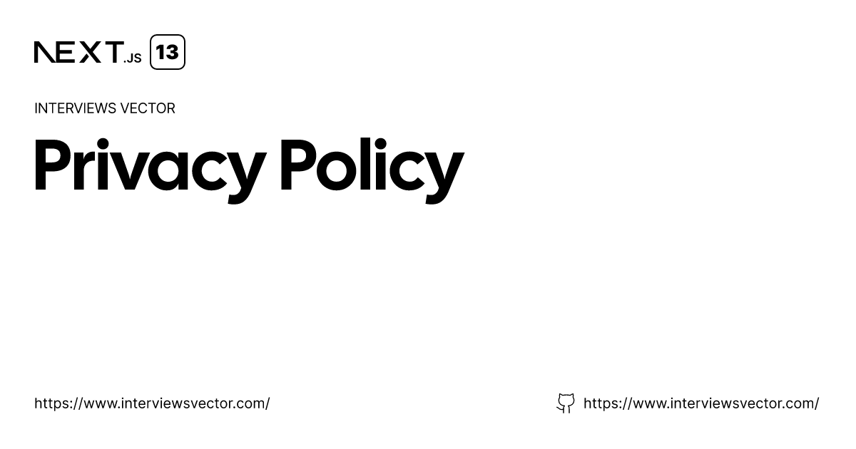 Privacy Policy | Interviews Vector