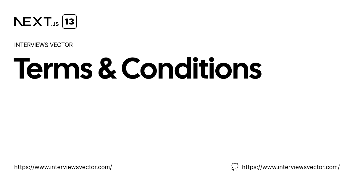 Terms & Conditions | Interviews Vector